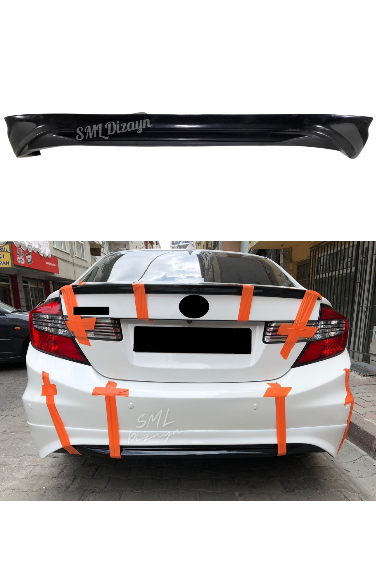 Civic Fb7 Modulo Rear Additional Diffuser Unpainted Plastic 2012-2016 ...
