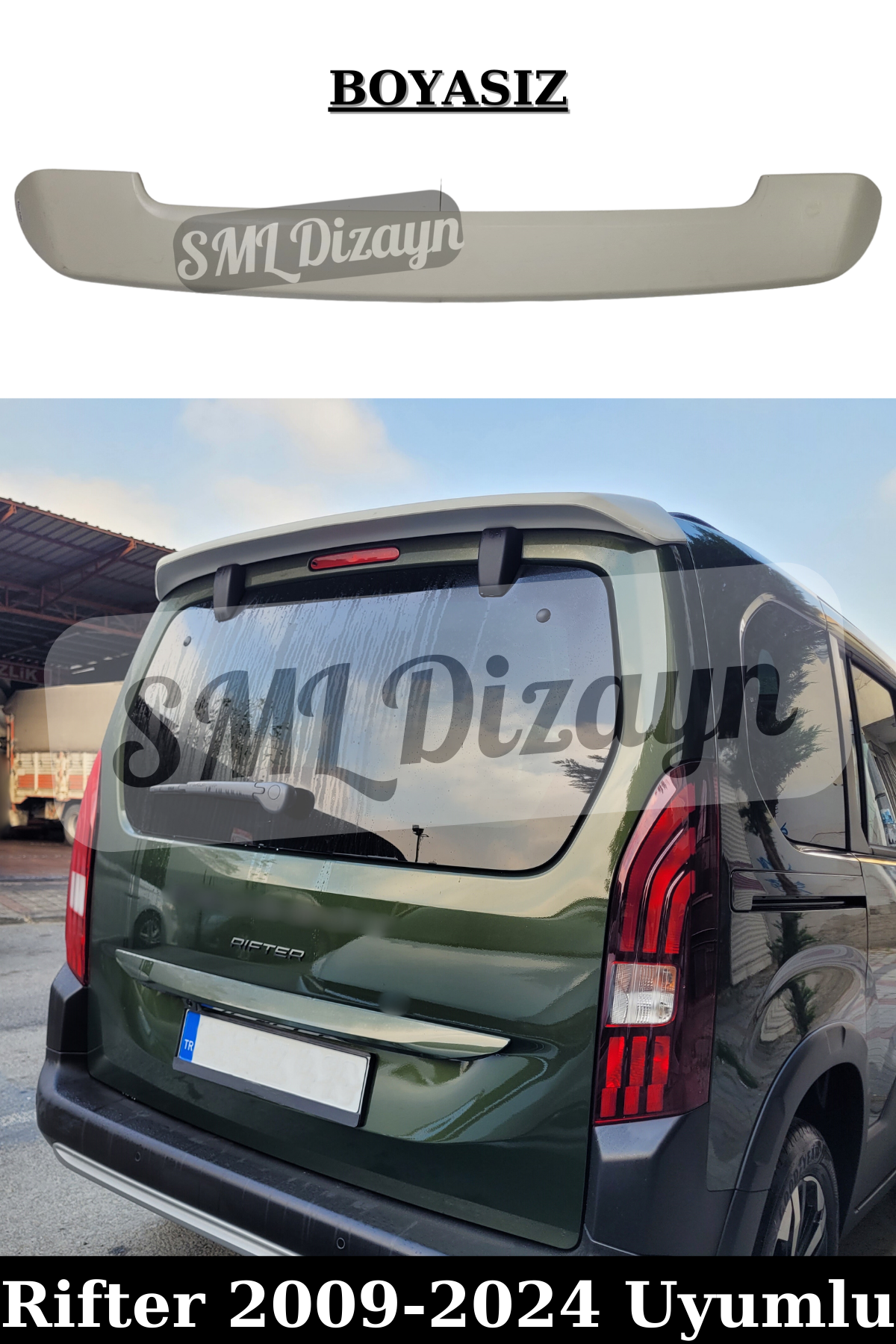 Rifter Spoiler Trunk Top Spoiler Unpainted 2009-2025 | SML Dizayn