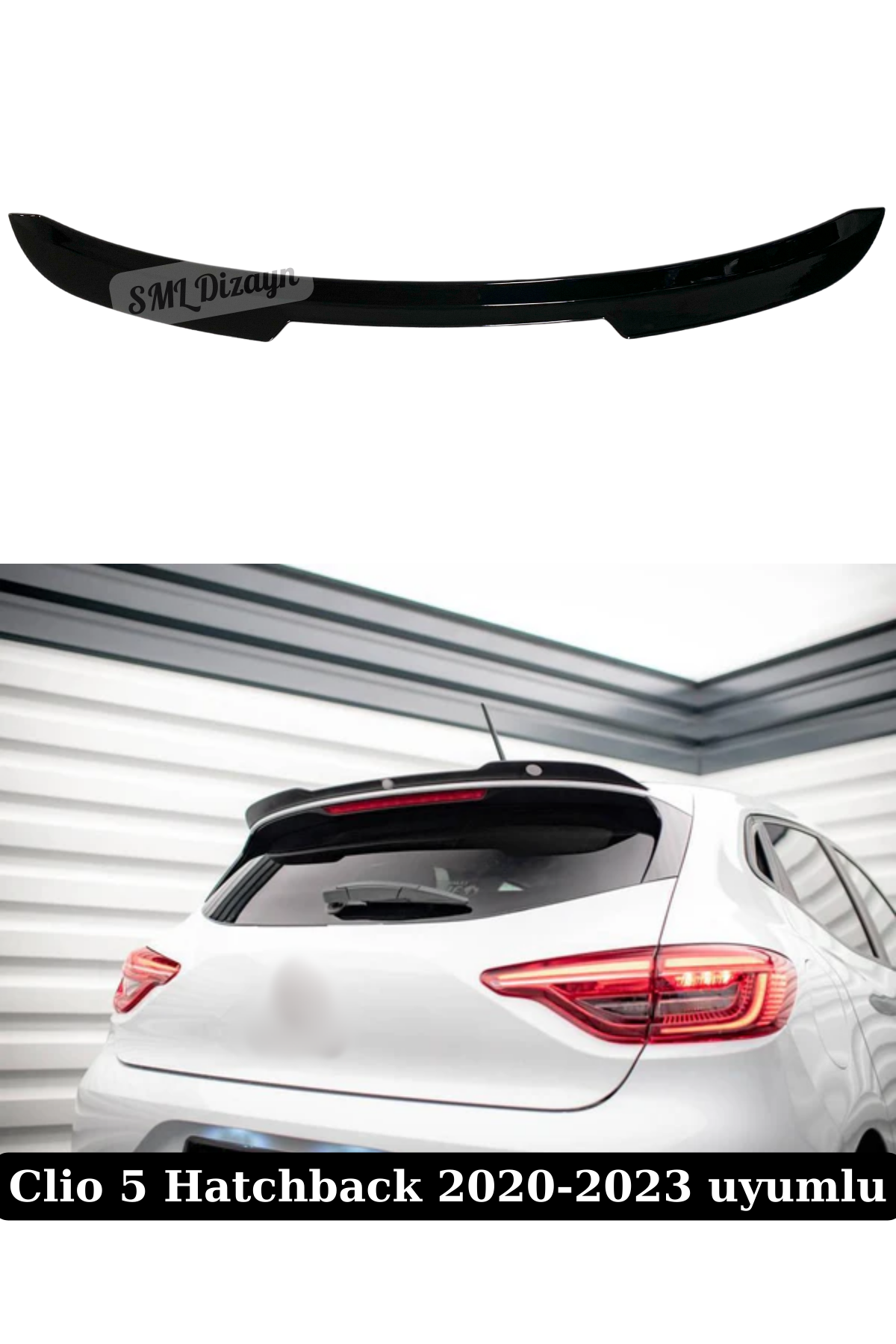 Clio 5 Spoiler Trunk Top Batwing Spoiler Glossy Black 2019-2023 | SML ...