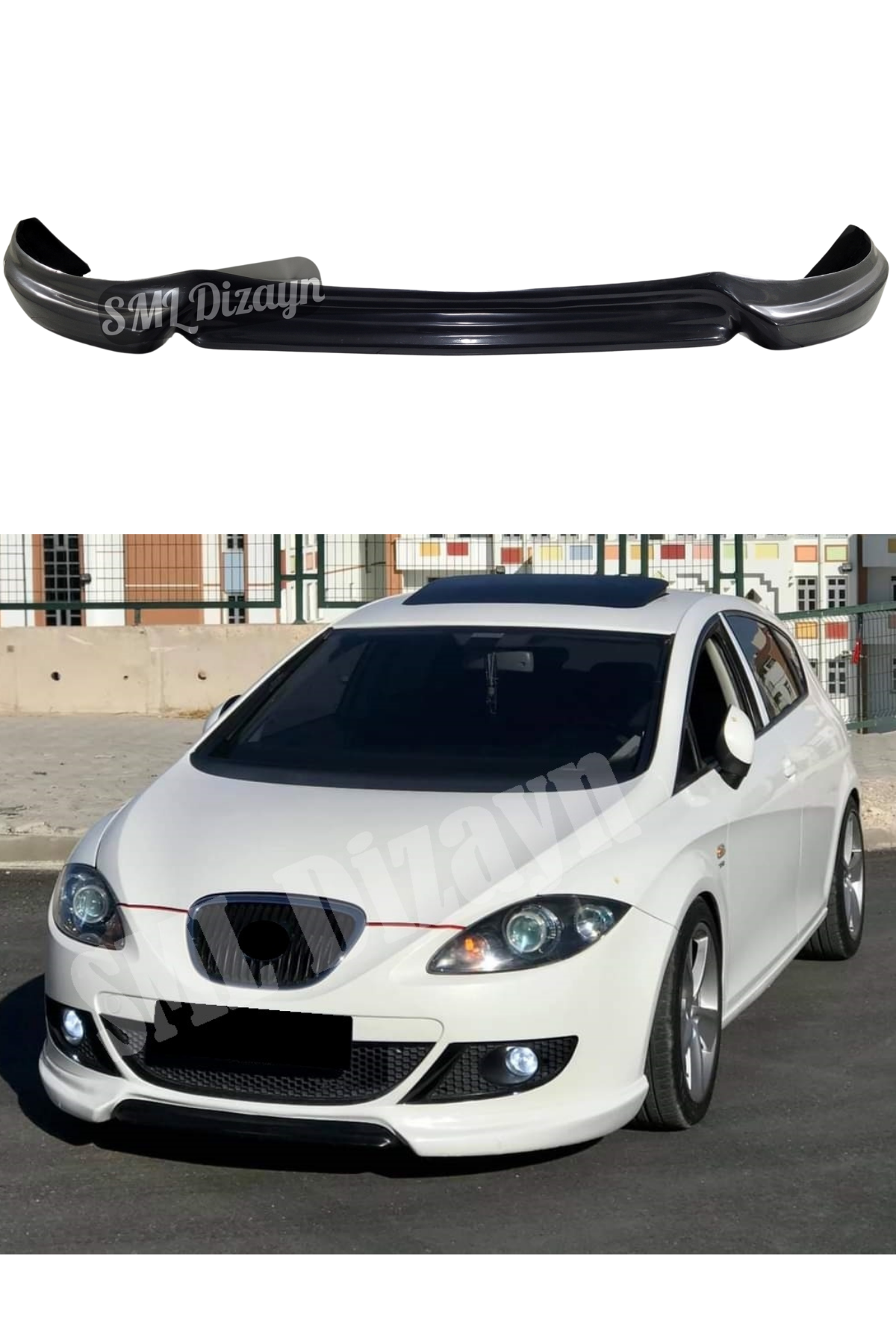 Leon mk2 Front Lip Unpainted 2005-2008 (Unpainted Body) | SML Dizayn