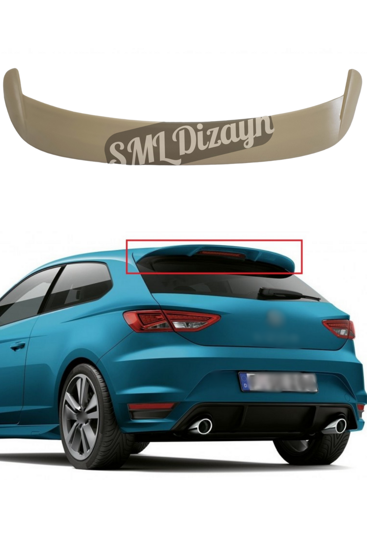 Leon Mk3 Cupra Spoiler Roof Trunk Top Spoiler Unpainted 2013-2020 | SML ...