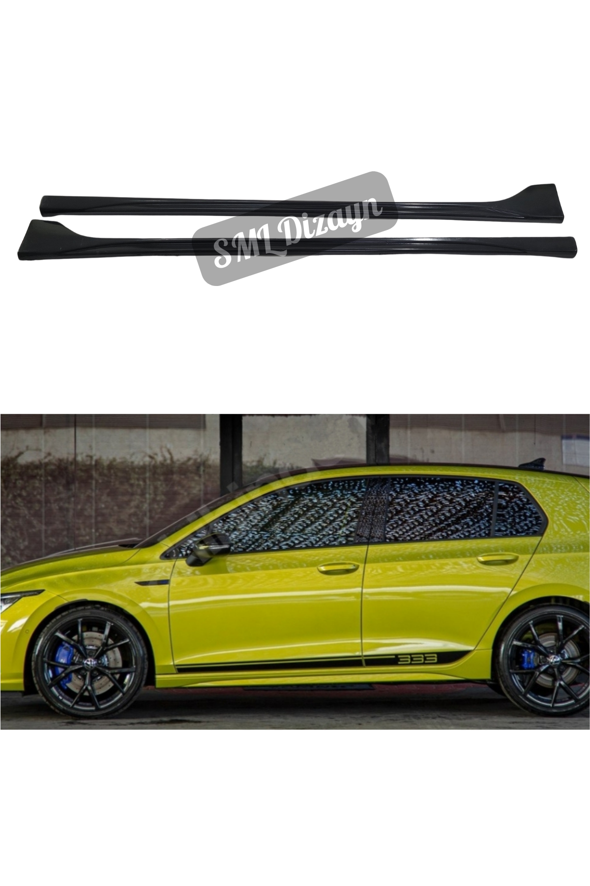 Golf 8 R Side Skirt Unpainted 2021-2025 | SML Dizayn